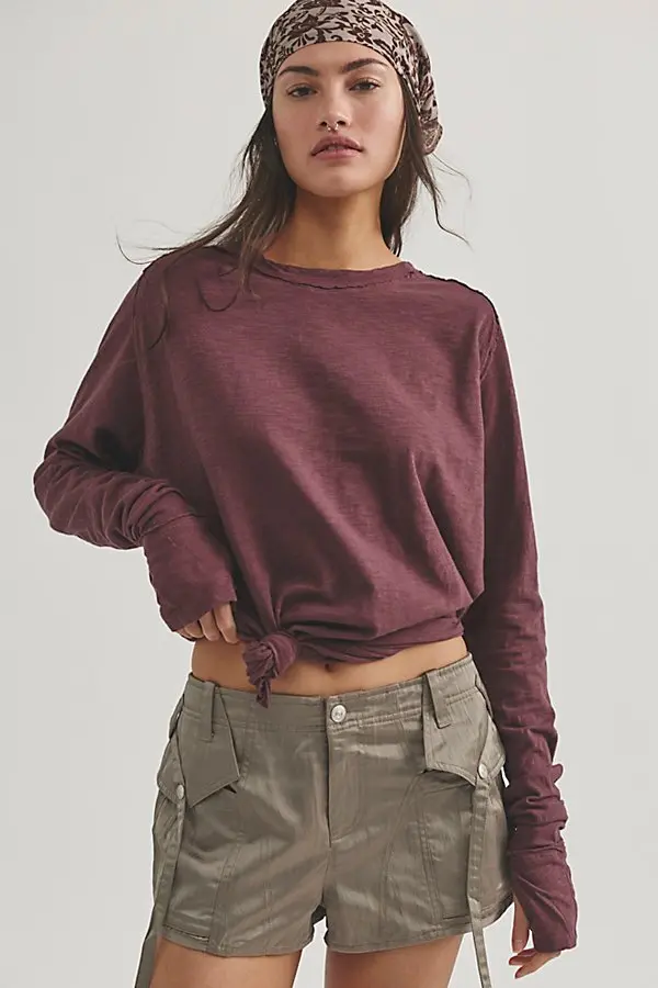 We The Free Arden Long Sleeve Tee - Winetasting