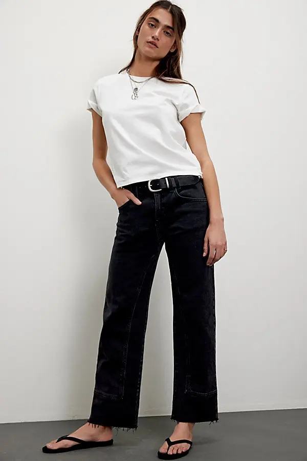We The Free Risk Taker Mid-rise Straight Leg Jeans - Main Squeeze