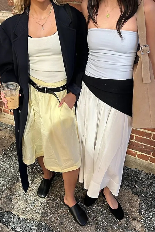 Free People The Lowen Midi Skirt - Ivory