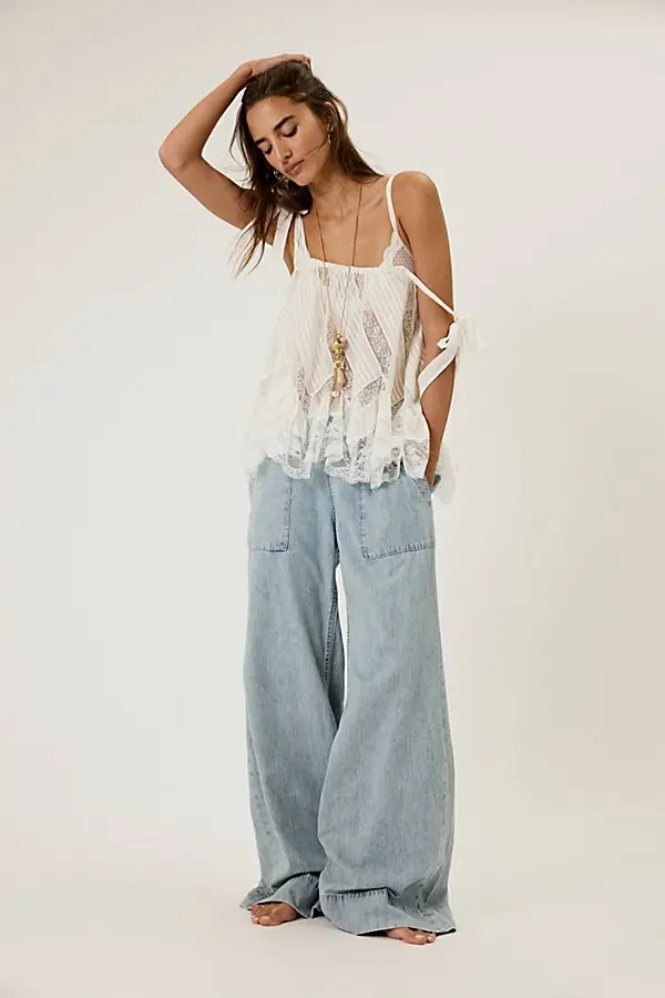 We The Free Breezy Wide-leg Denim Jeans - Dusk