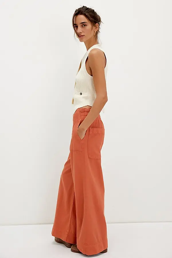 We The Free Breezy Denim Pull-on Jeans - Red Mango