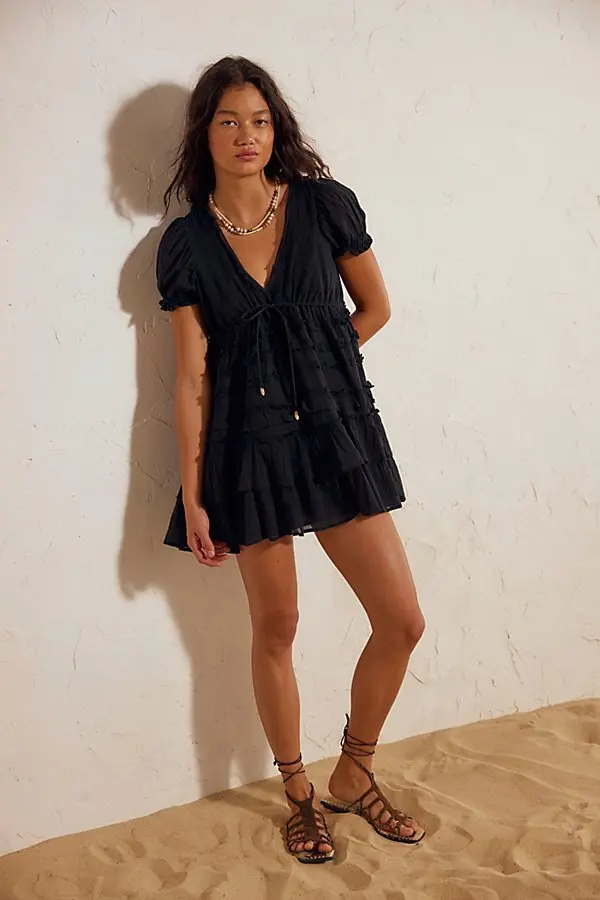 Free People Darcy Mini Dress - Black