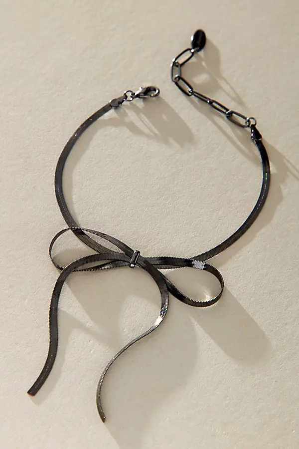 Free People Bryn Anklet - Hematite