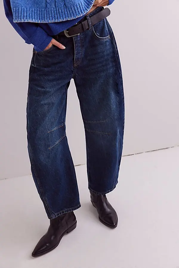 We The Free Mid-rise Barrel Jeans - Deep End