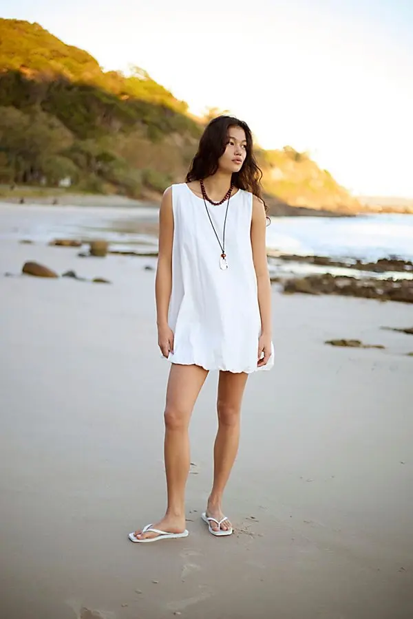 Free People Struttin' Bubble Mini Dress - Ivory