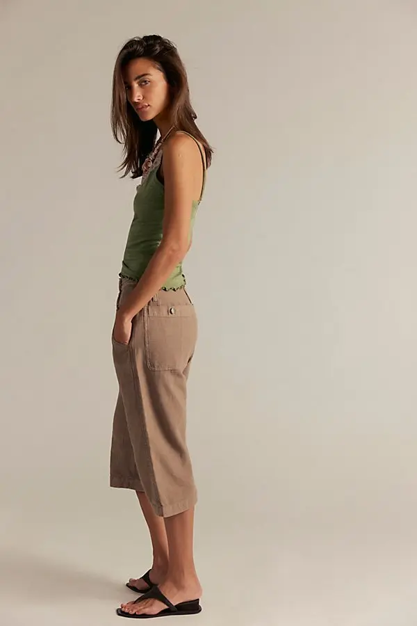 We The Free Maven Crop Harem Pants - Dusted Cocoa