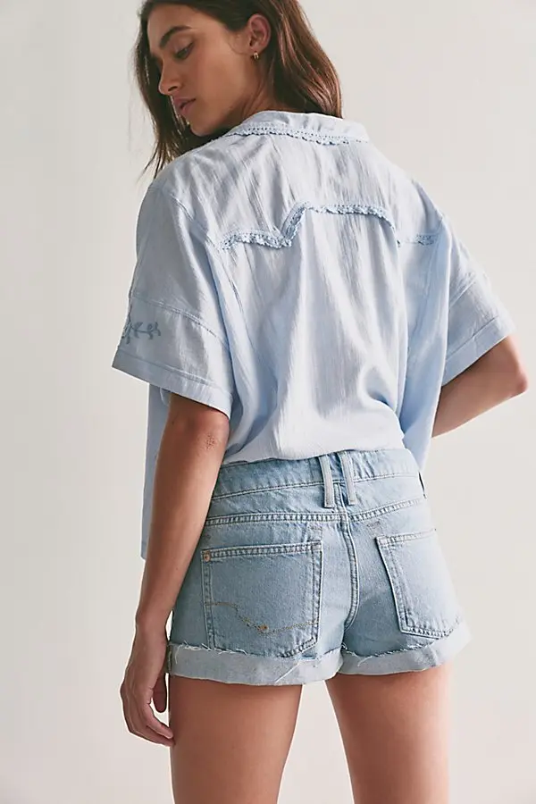 We The Free Cali Cuffed Denim Shorts - Mojave