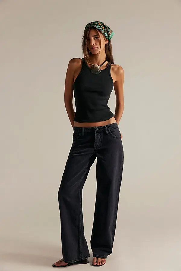 We The Free Tennessee Low-rise Boyfriend Jeans - Hideaway Black