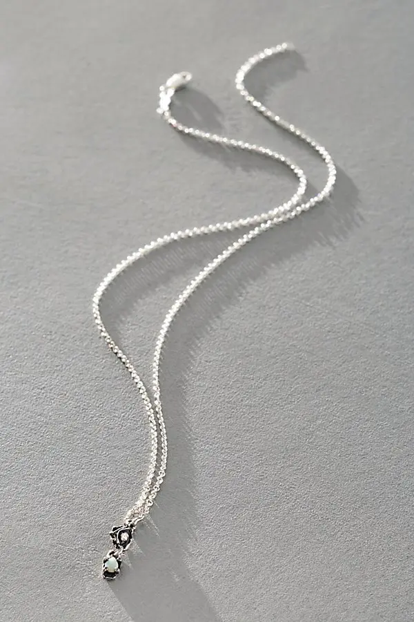 SIRI HANSDOTTER Sterling Opal Teardrop Pendant Necklace