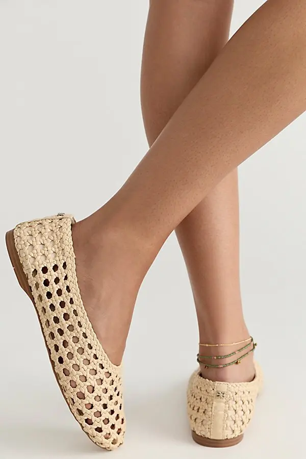 Sam Edelman Shira Woven Ballet Flats - Ivory