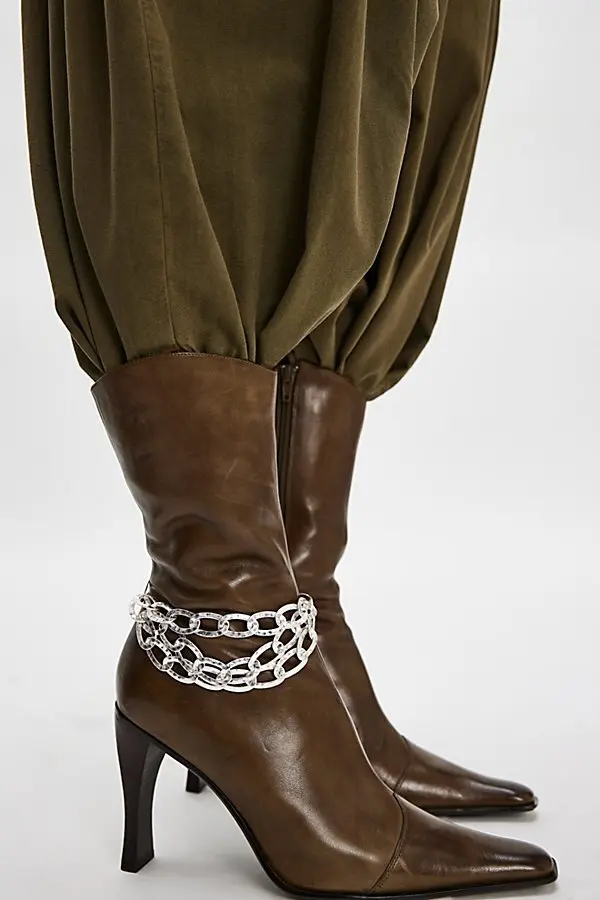 Free People Rosalia Chunky Chain Anklet At - Silver