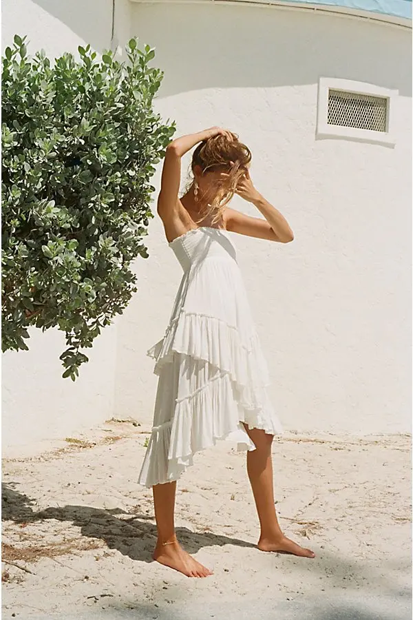 Free People Convertible Ruffle Skirt - Ivory
