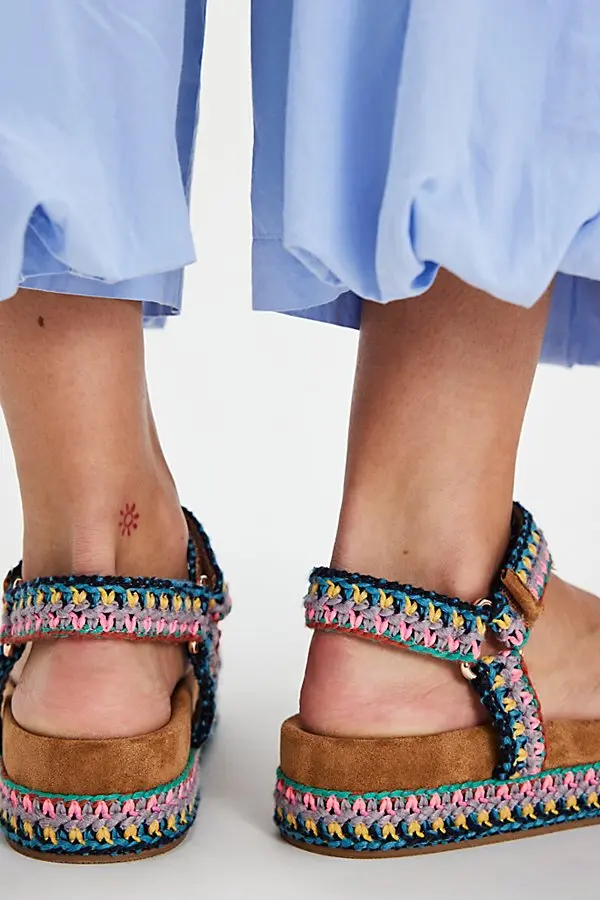 FP VEGAN COLLECTION Isla Crochet Platform Sandals