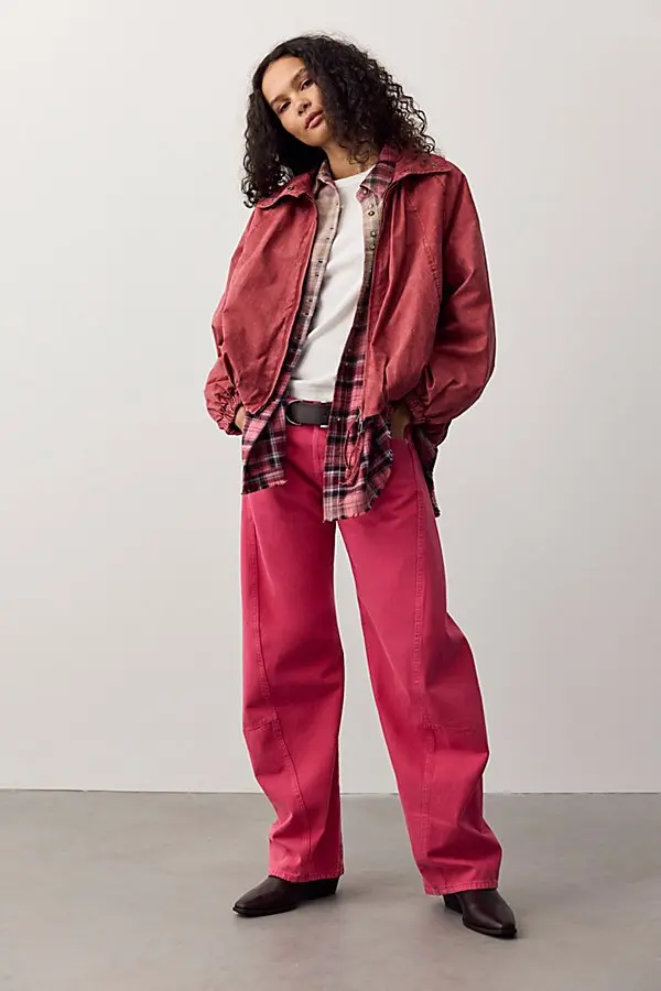 We The Free Fable Low-rise Twisted Bowed Jeans - Fuschia