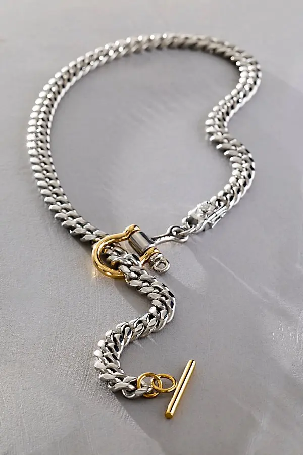 ATELIER CG Easton Chunky Chain Lariat Necklace