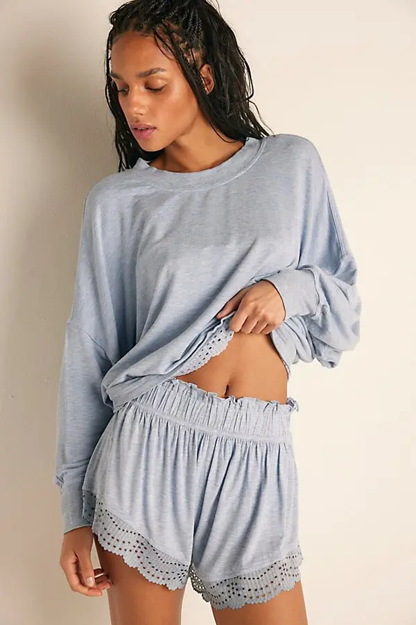 INTIMATELY Dream State Lounge Shorts - Soft Chambray