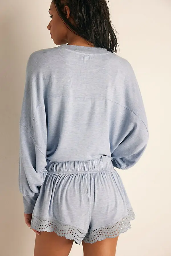 INTIMATELY Dream State Lounge Shorts - Soft Chambray