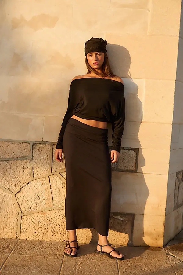 Free People Good Feels Sensual Set At - Black