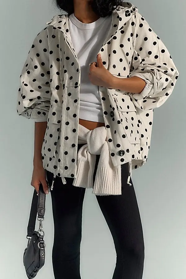 Free People Jojo Printed Hoodie Jacket