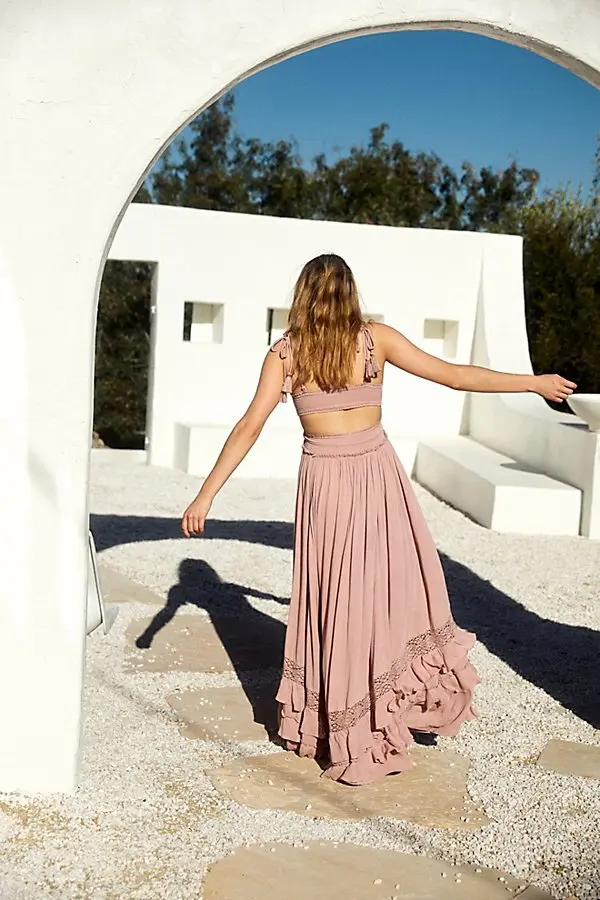 Free People Santa Maria Maxi Dress - Timberwolf
