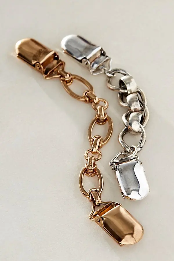 Free People Camaraderie Chain Cinch Pin - Silver