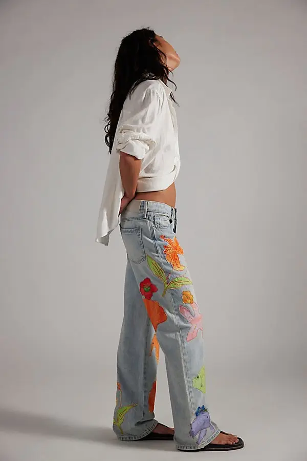 We The Free Surfside Patched Wide-leg Jeans