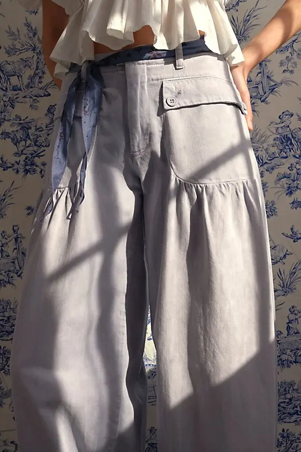 We The Free Lotus Balloon Jeans - Blue Imagination