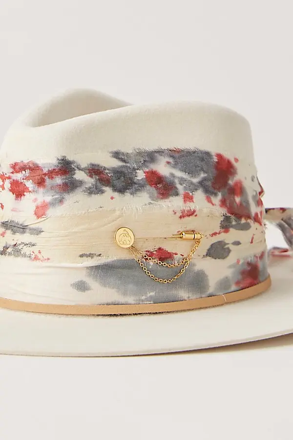 Freya Begonia Felt Cowboy Hat - White