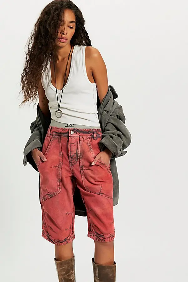 We The Free Break Through Shorts - Sunset/red Combo