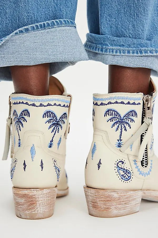 MEXICANA Embroidered Ankle Boots