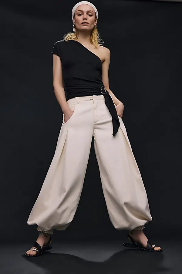We The Free Essential Lotus Balloon Jeans - Ecru