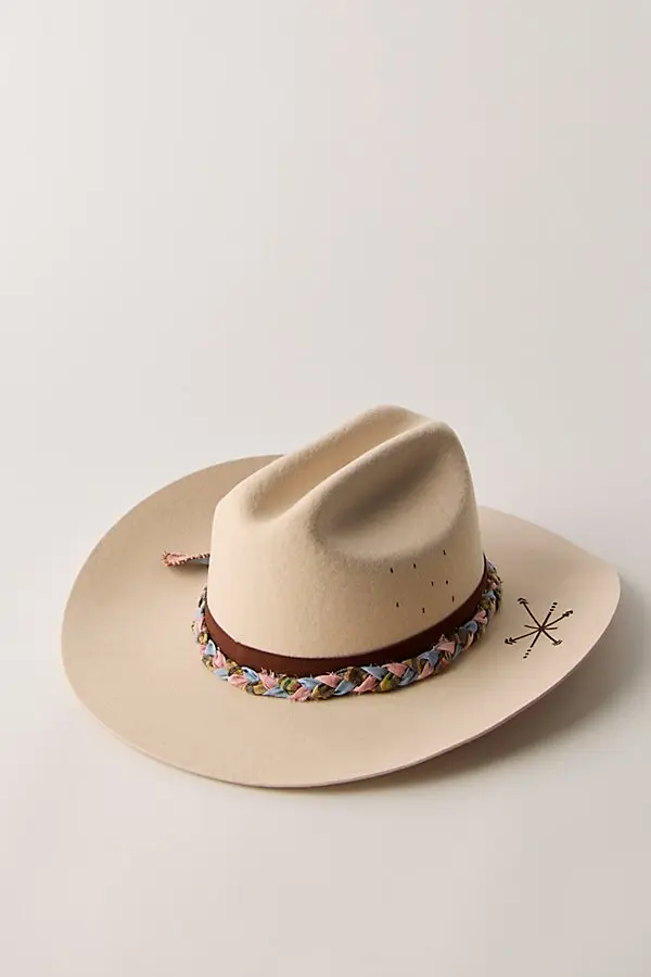 MOSSANT Distressed Felt Cowboy Hat