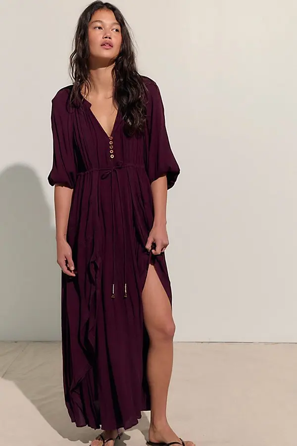 Free People Plenty Of Love Maxi Dress - Fig