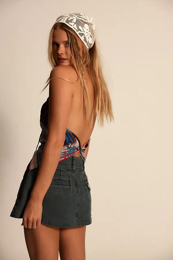 We The Free Madras Halter Top