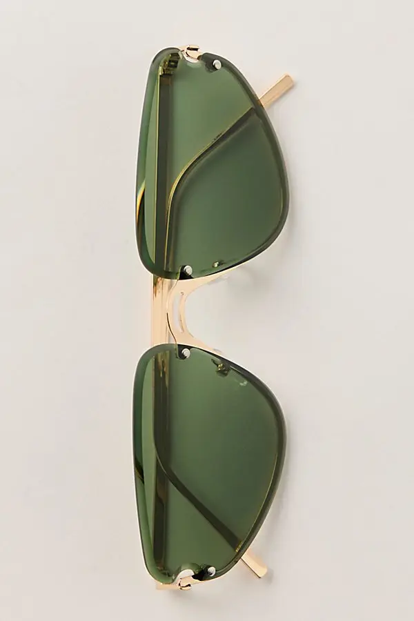 Free People Bennie Rimless Sunglasses At - Olive