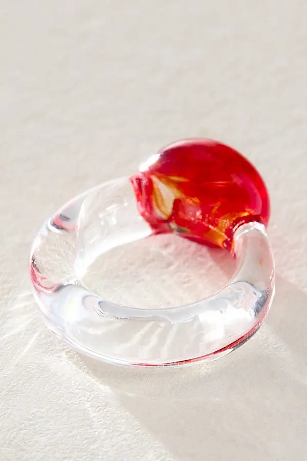 Free People Sculptural Glass Statement Ring