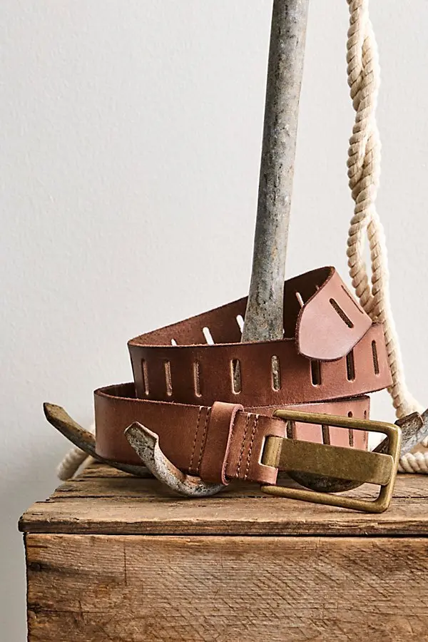 We The Free Extra-long Leather Belt With Cut-out Detailing