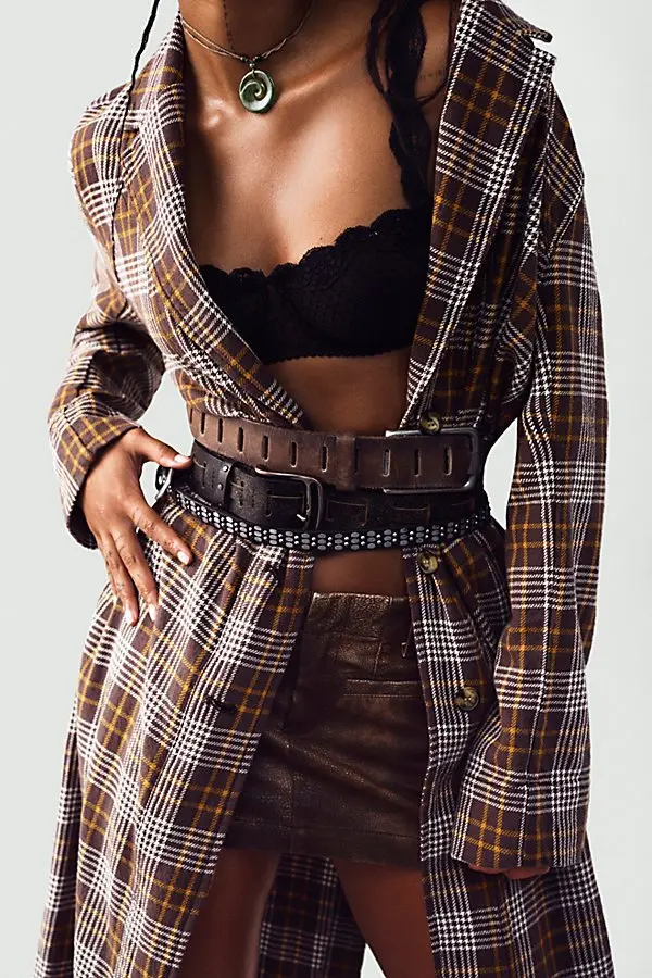 We The Free Extra-long Leather Belt With Cut-out Detailing