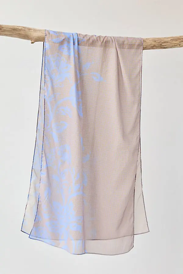 SOLEIL SOLEIL Petite Paro At Printed Pareo Wrap - Trellis