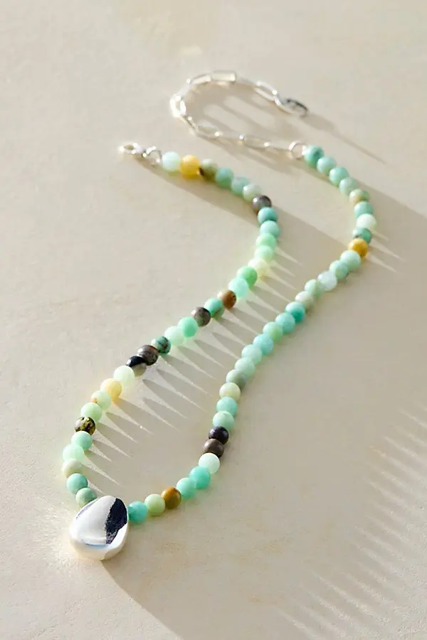 Free People Semiprecious Stone Pendant Necklace