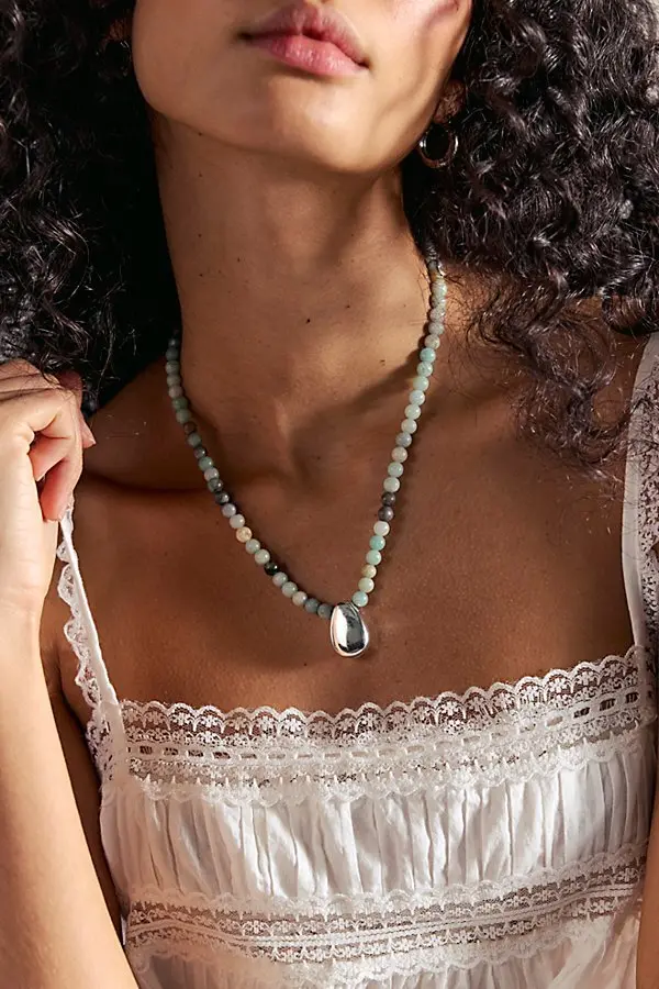 Free People Semiprecious Stone Pendant Necklace