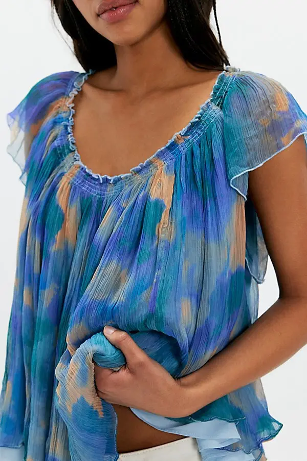 Free People Roma Printed Top