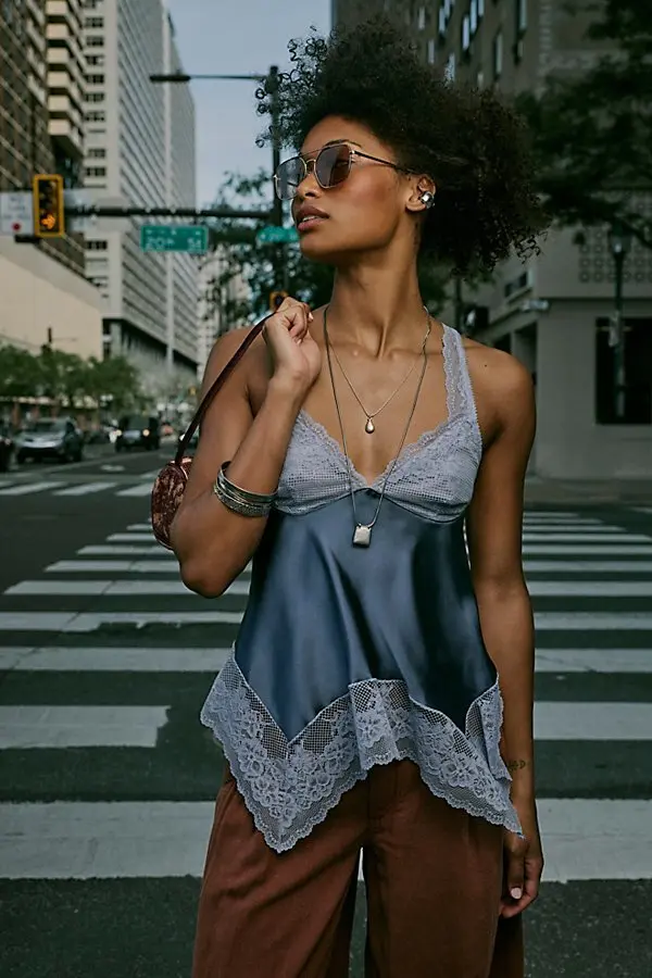 INTIMATELY Don't Be Late Cami - Indigo Water Combo