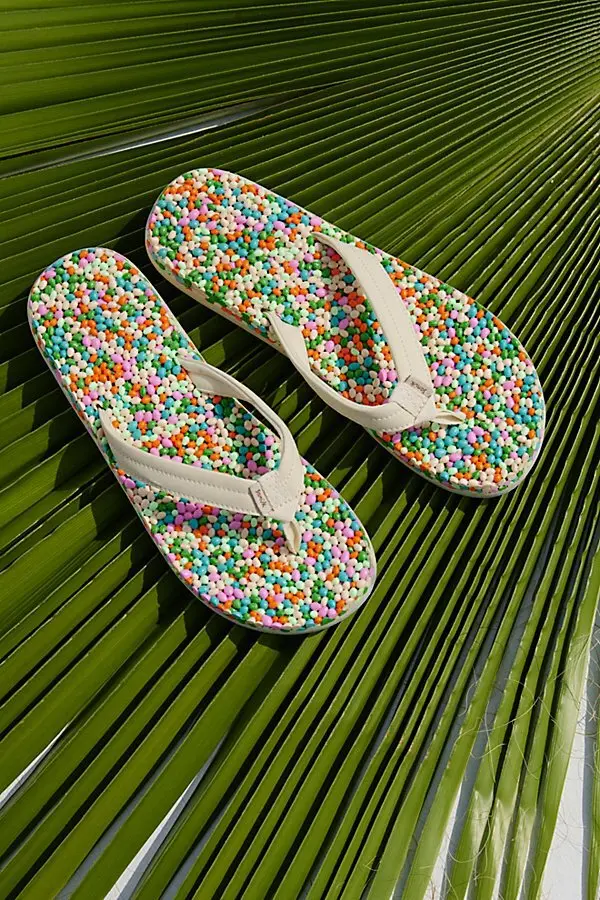 Sanuk X Free-est Bubblecush Flip Flops At - Ivory