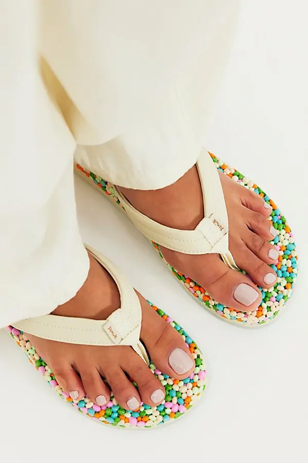 Sanuk X Free-est Bubblecush Flip Flops