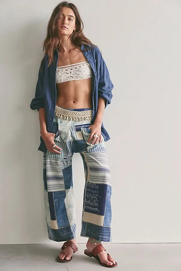 We The Free Symphony Patched Wide Leg Jeans