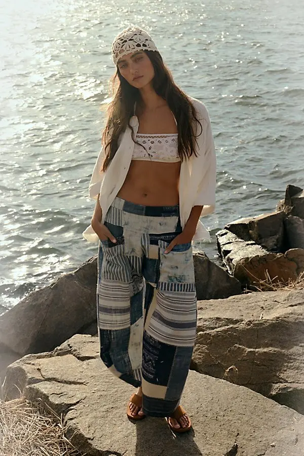 We The Free Symphony Patched Wide Leg Jeans