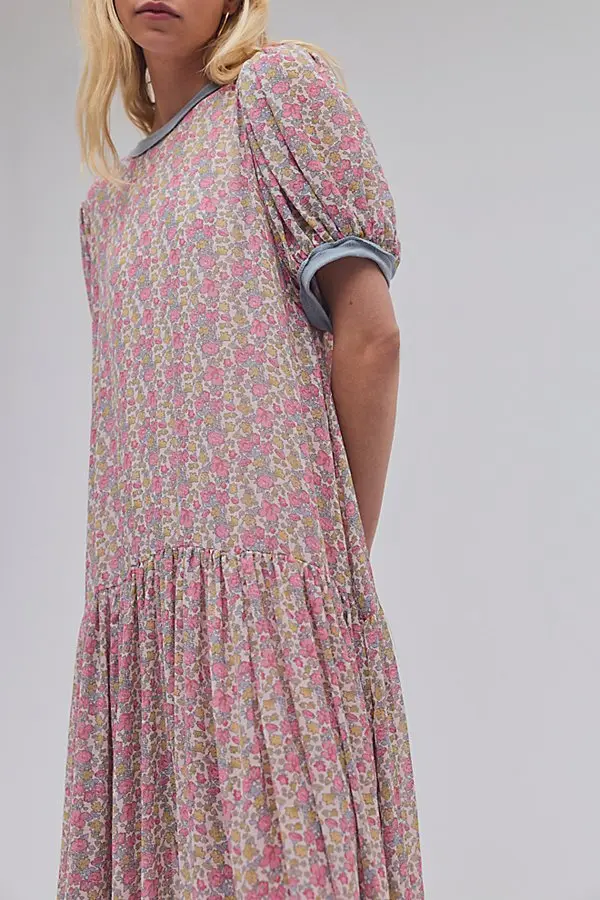 Free People Courtside Crush Maxi Dress - Blush Combo