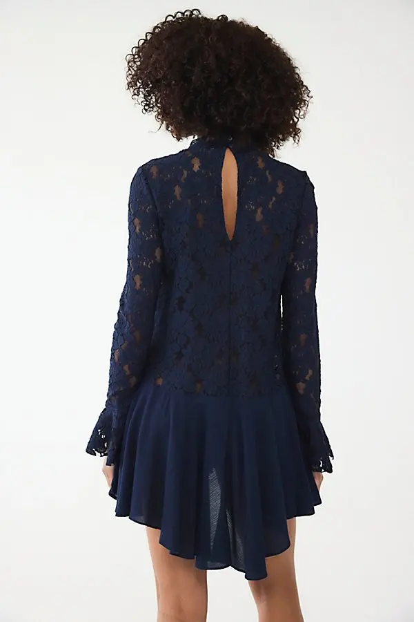 Free People First Crush Lace Tunic - Deeper Iris