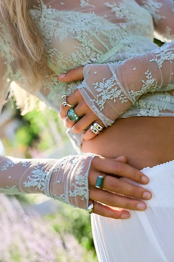 Free People Lyon Resin Ring - Sage